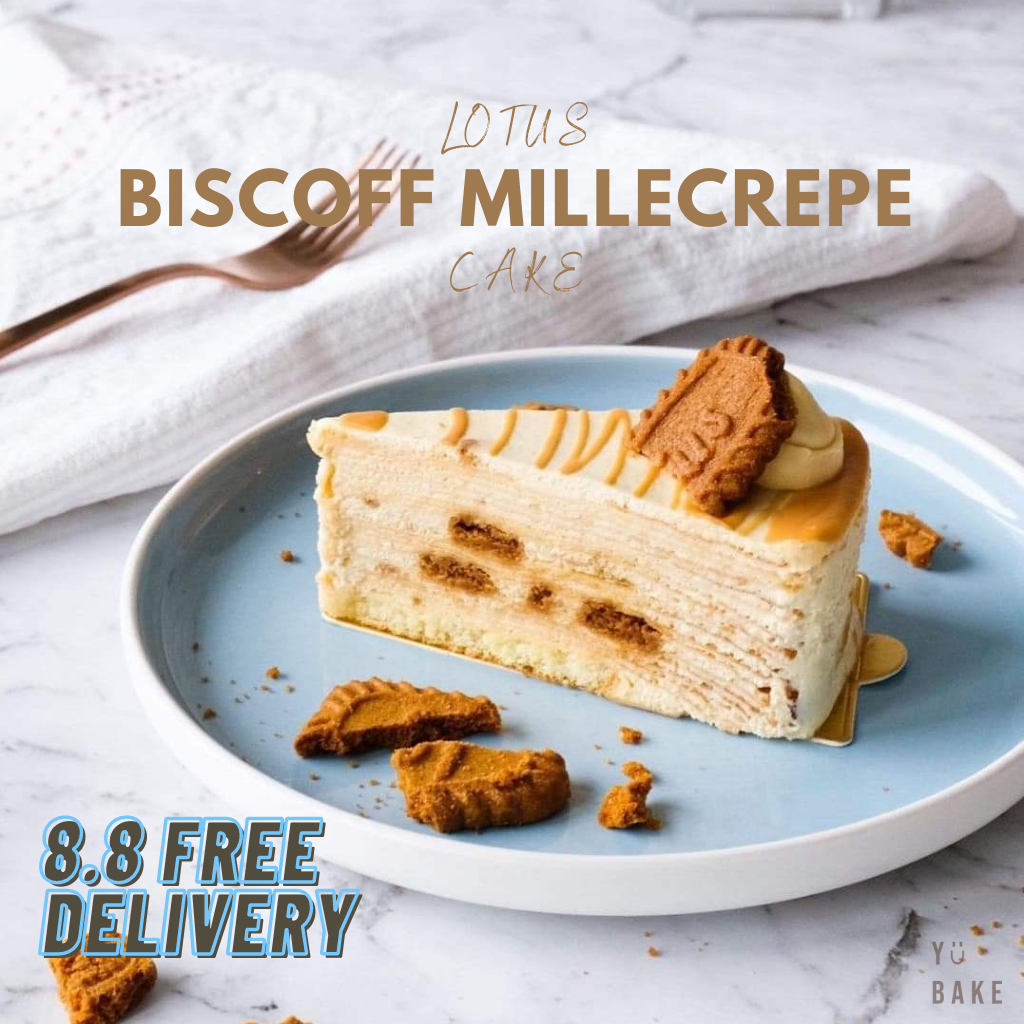 Lotus Biscoff Millecrepe Cake (Slice) | Cake Delivery - YuBake