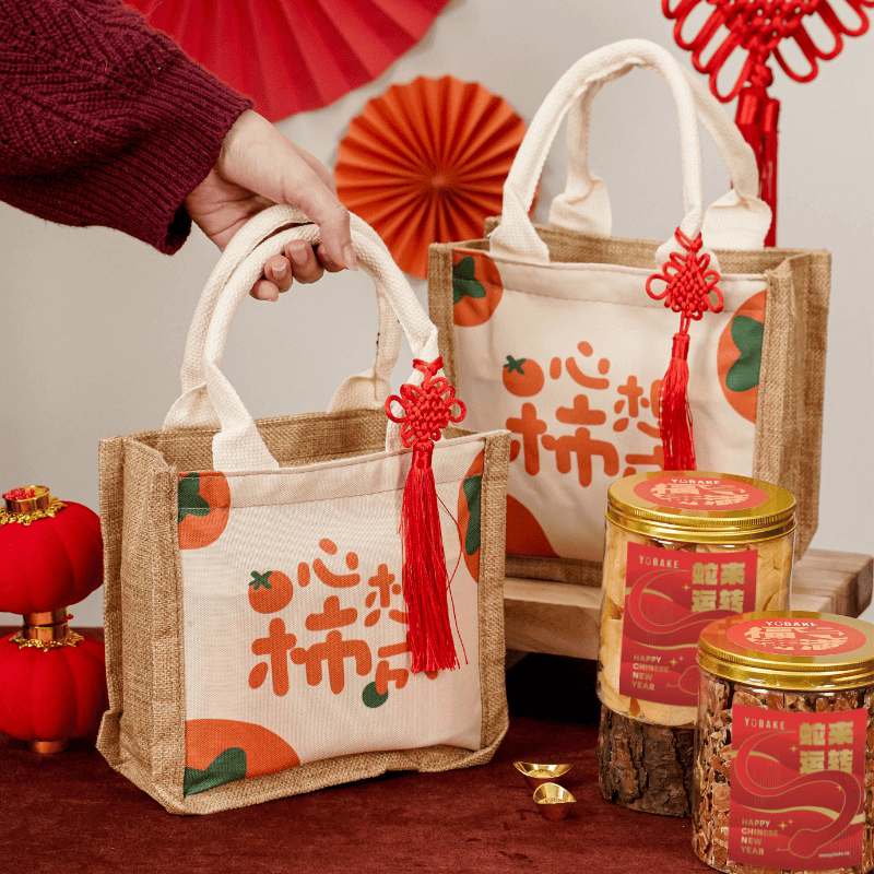 Canvas Bag Gift Set - CNY Cookies Delivery in KL - YuBake