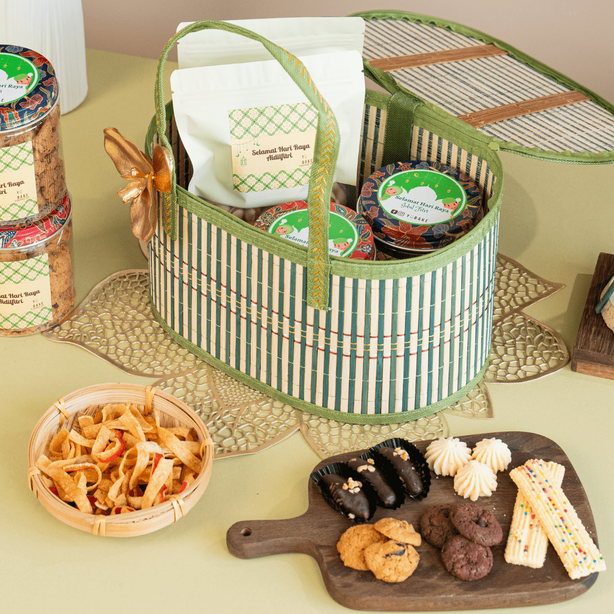 Gemilang Bakul Premium Raya Gift Set - Raya Festival - YuBake