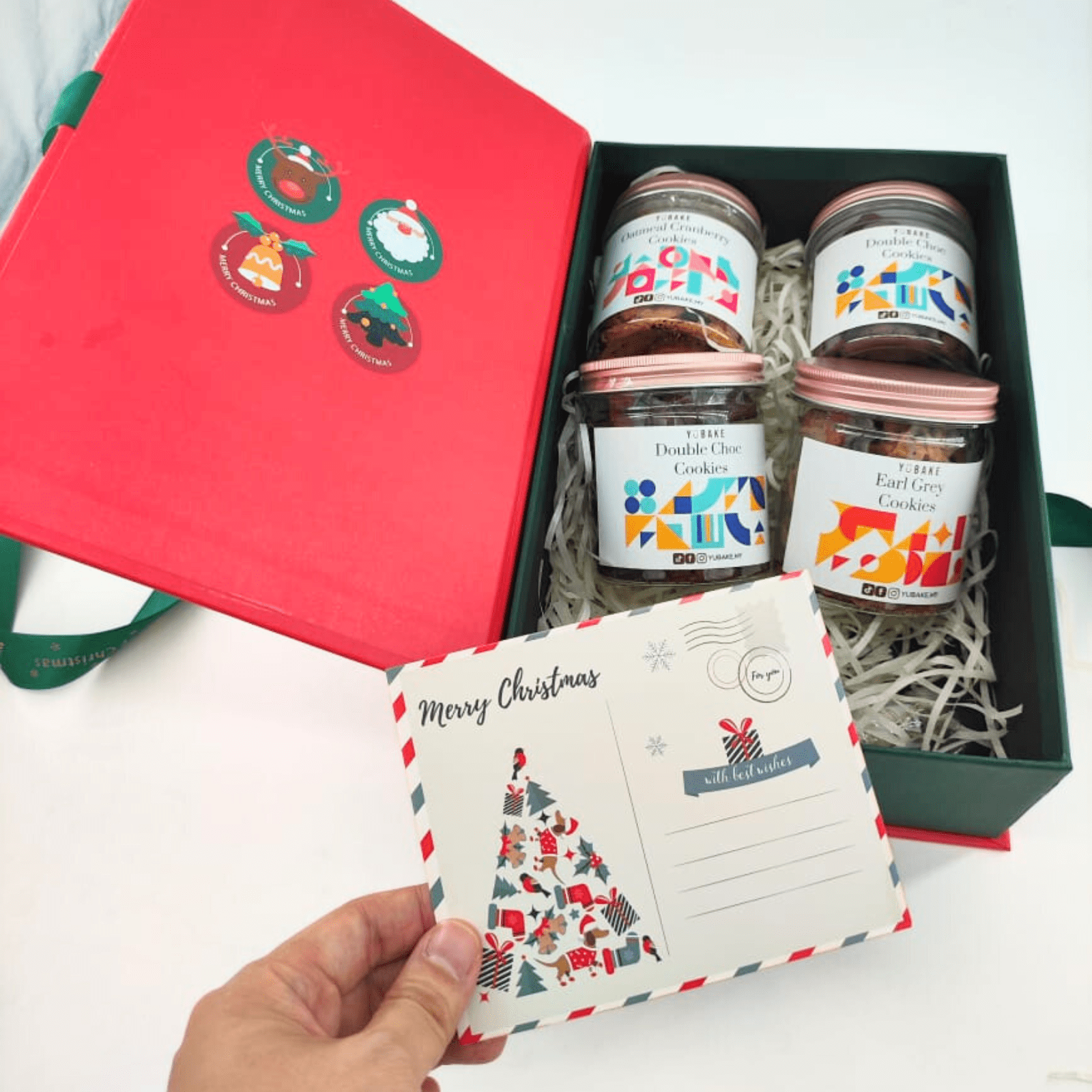 Premium BIG Box mini Cookies Xmas Set - Delivery in KL - YuBake