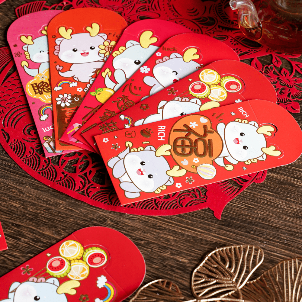Cute Dragon Ang Pao Packet - KL CNY Cookies Delivery - YuBake