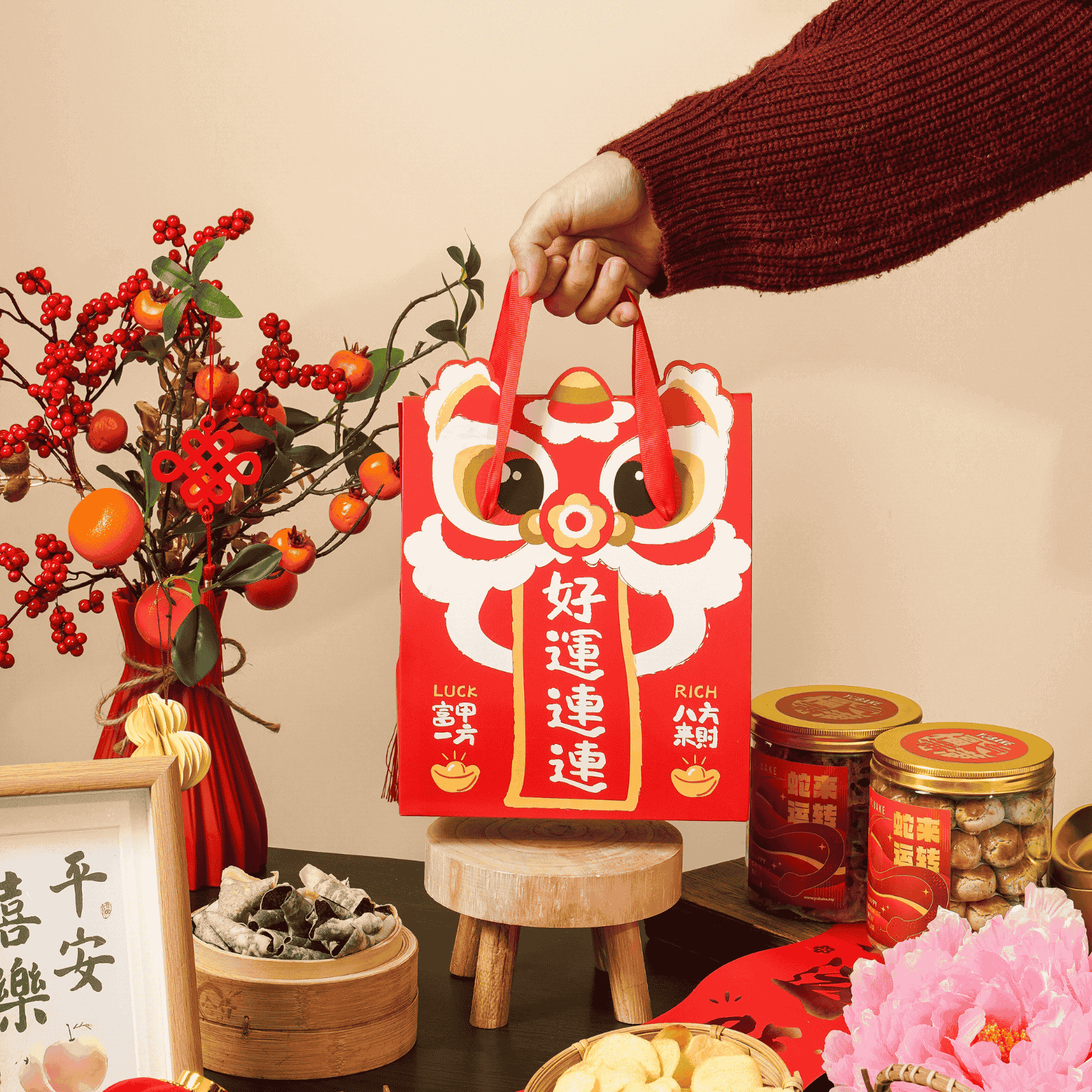 Good Luck CNY Gift Set - CNY Cookies Delivery in KL - YuBake