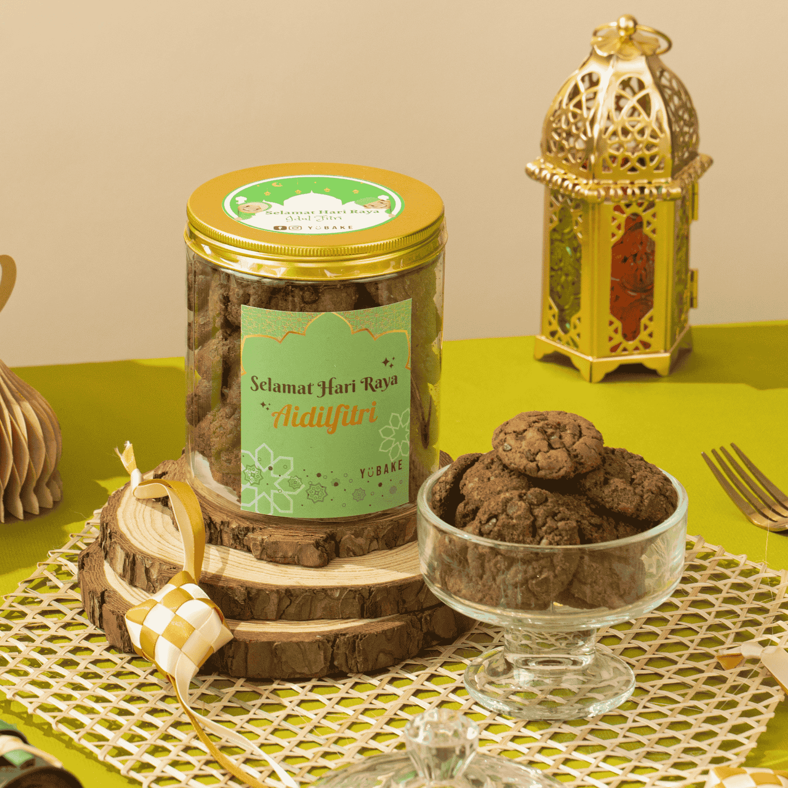 Double Chocolate Cookies - Hari Raya Festival - YuBake