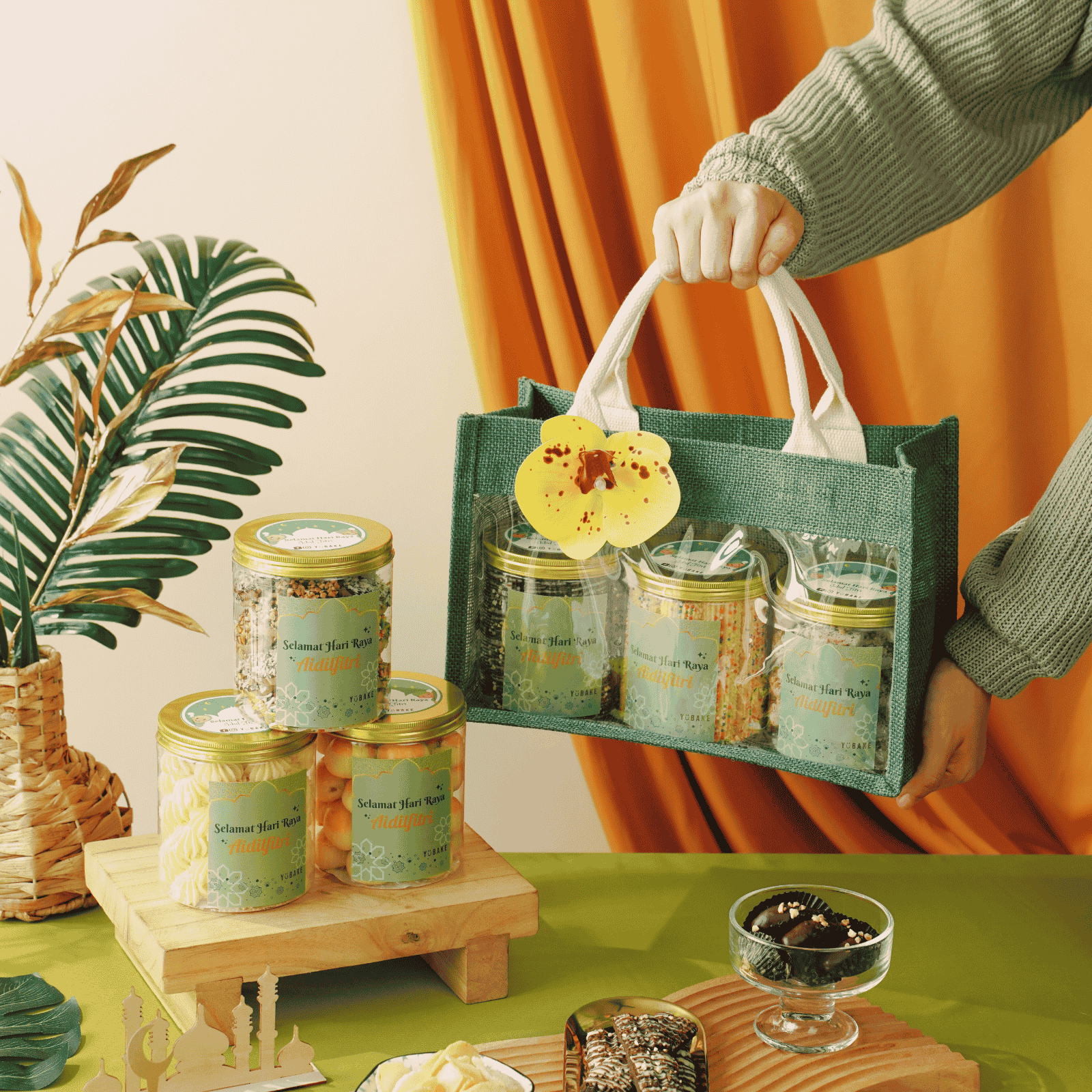 Sinar Canvas Bag Raya Gift Set - Hari Raya Festival - YuBake